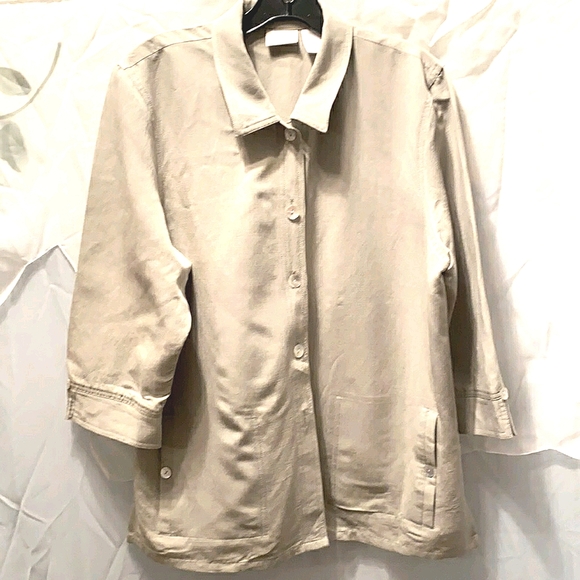 Koret | Tops | Koret Petites Beige Shirt Jacket Sz 2 | Poshmark